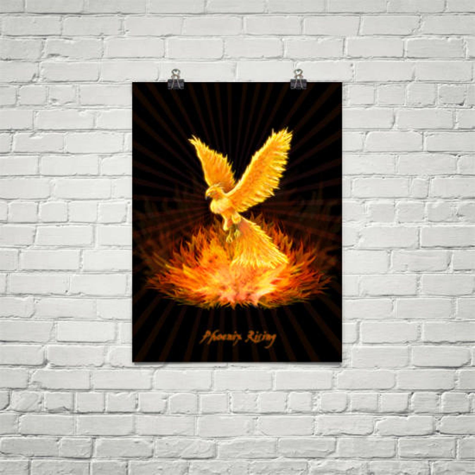 Phoenix Rising Poster, Phoenix Art, Phoenix Poster, Fire Bird, Phoenix ...