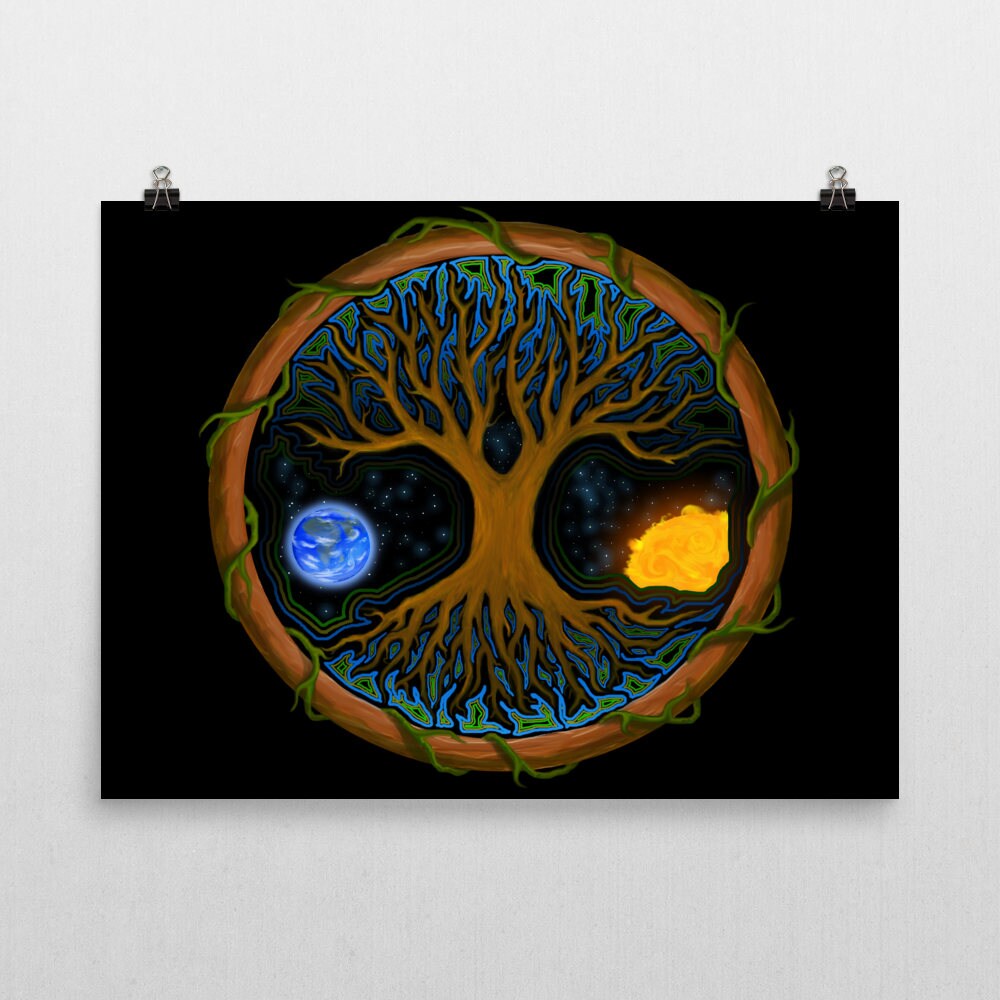 Astral Tree of Life Poster, Celtic Tree of Life, Art, Illustration ...