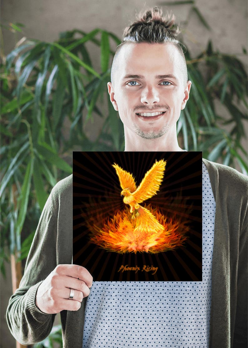 Phoenix Rising Poster, Phoenix Art, Phoenix Poster, Fire Bird, Phoenix ...
