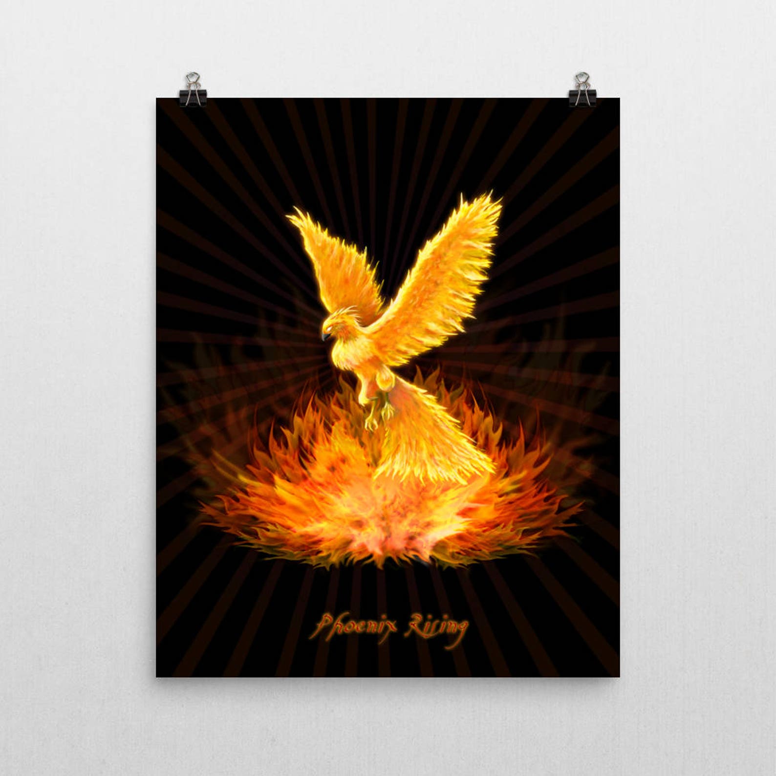 Phoenix Rising Poster, Phoenix Art, Phoenix Poster, Fire Bird, Phoenix ...