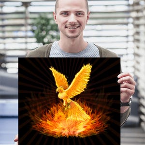 Phoenix Rising Poster, Phoenix Art, Phoenix Poster, Fire Bird, Phoenix ...