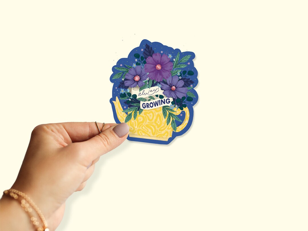 Motivational Laptop Sticker / Floral Vinyl Sticker / Inspirational ...