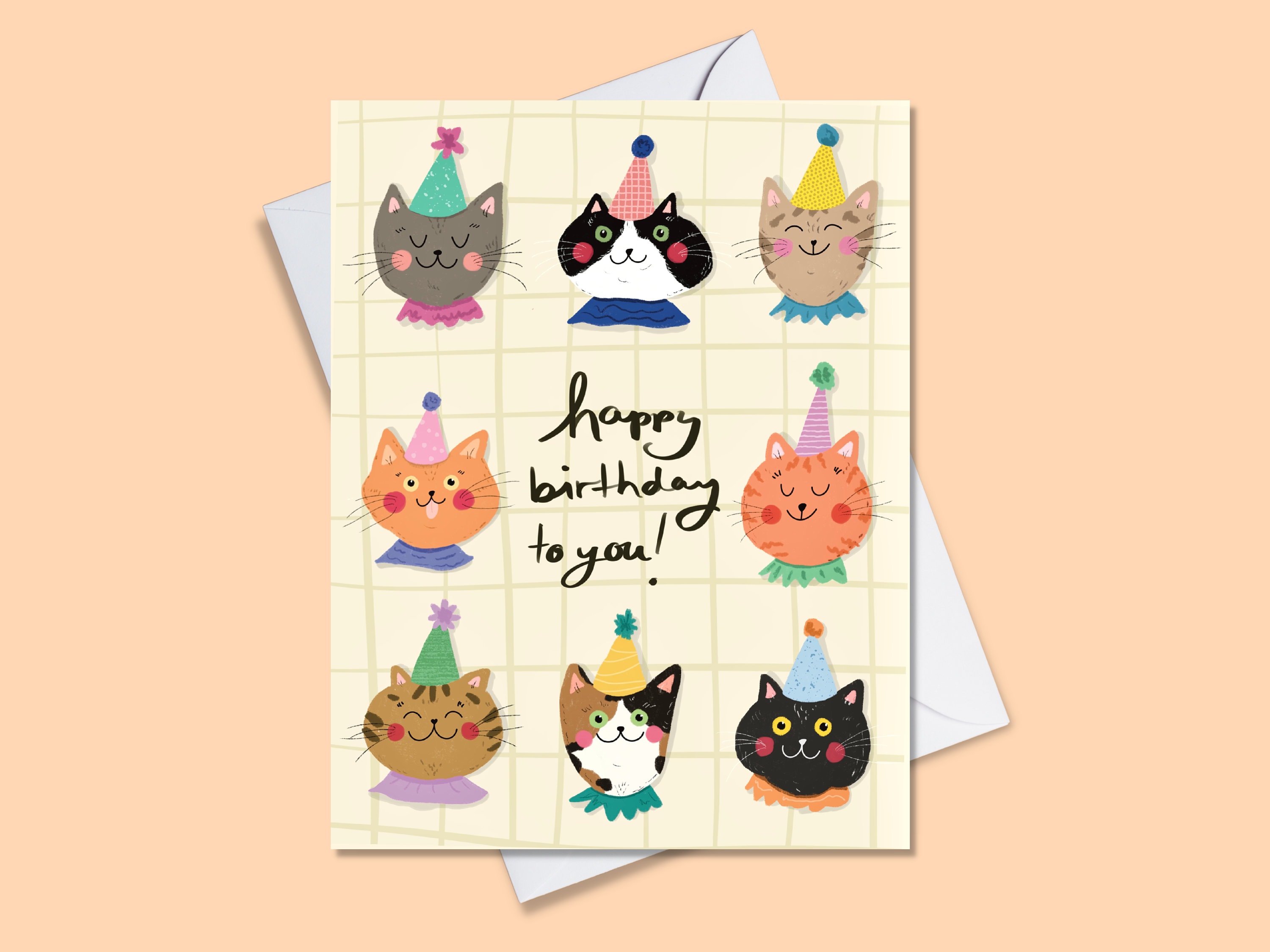 Cat Birthday Card Birthday Cat Card Cat Lover Birthday - Etsy