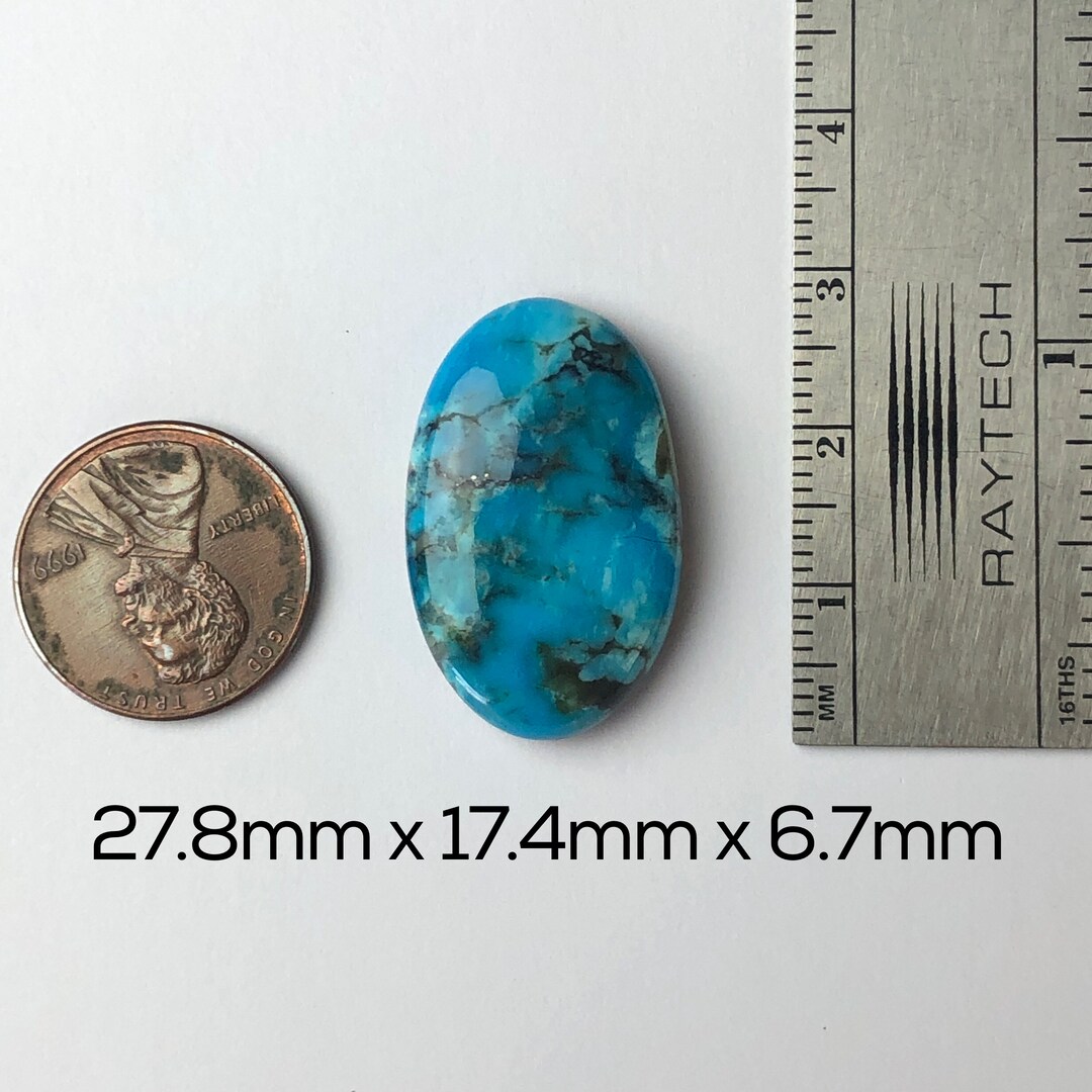 Kingman Turquoise Oval Cabochon Cab Gemstone - Etsy