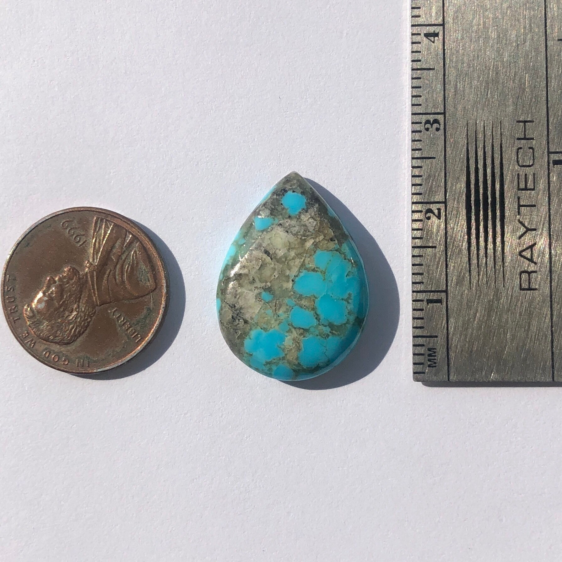 Kingman Turquoise Pear Shape Tear Drop Cabochon Cab Gemstone - Etsy
