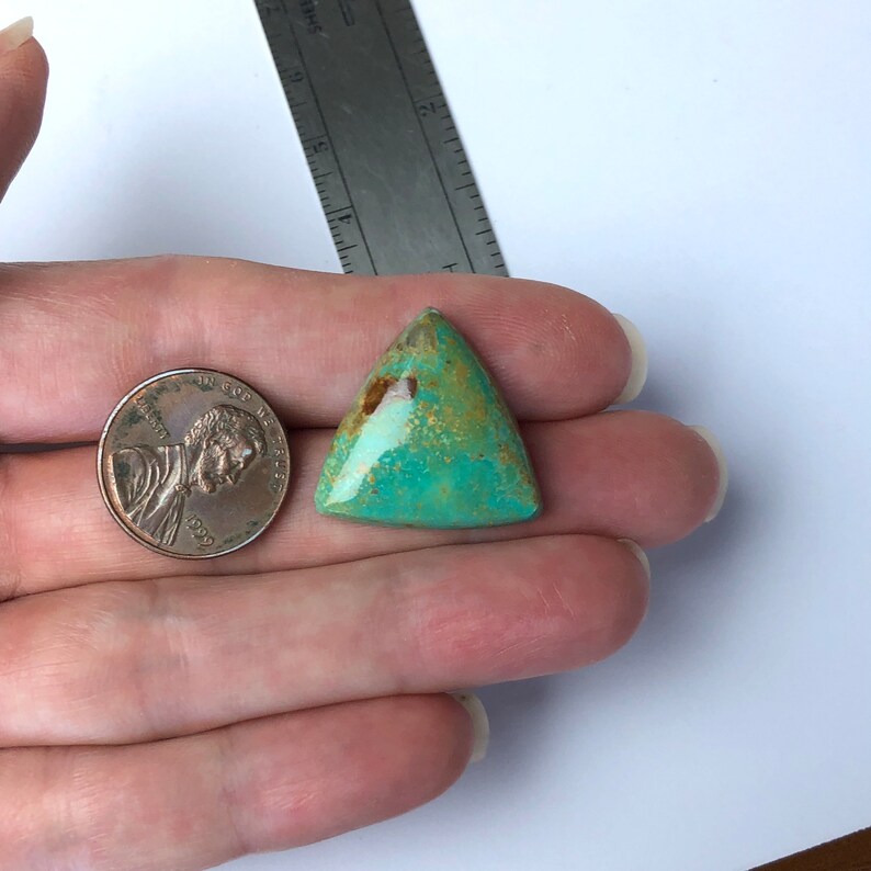 Cochise Turquoise Trillion Triangle Shape Cabochon - Etsy