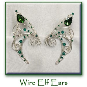 Sterling Silver Ear Wraps, Elf Ears, Fairy Ears; Crafted With Swarovski ...