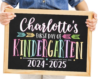 BOHO First Day of School Sign, Printable Back to School Sign, First Day ...
