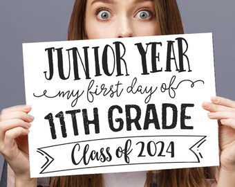 Junior Year School Sign - Etsy