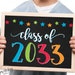 Printable Class of 2033 Sign, First Day, Kindergarten Graduation, Back ...