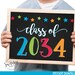 Class of 2034 Printable Sign, First Day of Kindergarte, Boy Graduation ...