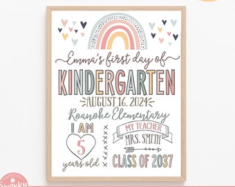 First Day of School Sign Back to School Last Day of School - Etsy