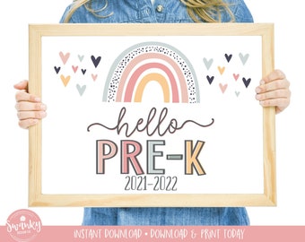 First Day of Pre K | Etsy