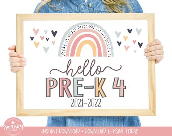 First Day of Pre K | Etsy