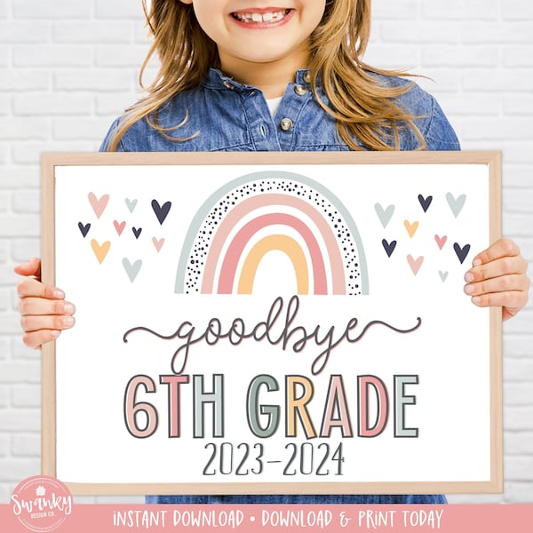 6th Grade School Sign - Etsy