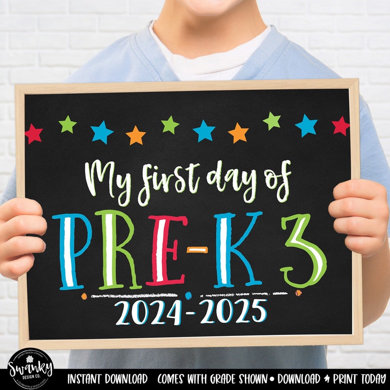 First Day of Pre K - Etsy