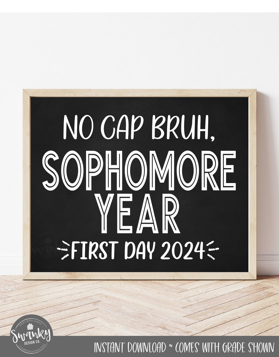 First Day of Tenth Grade Sign Printable, 10th Grade Sign, Chalkboard ...