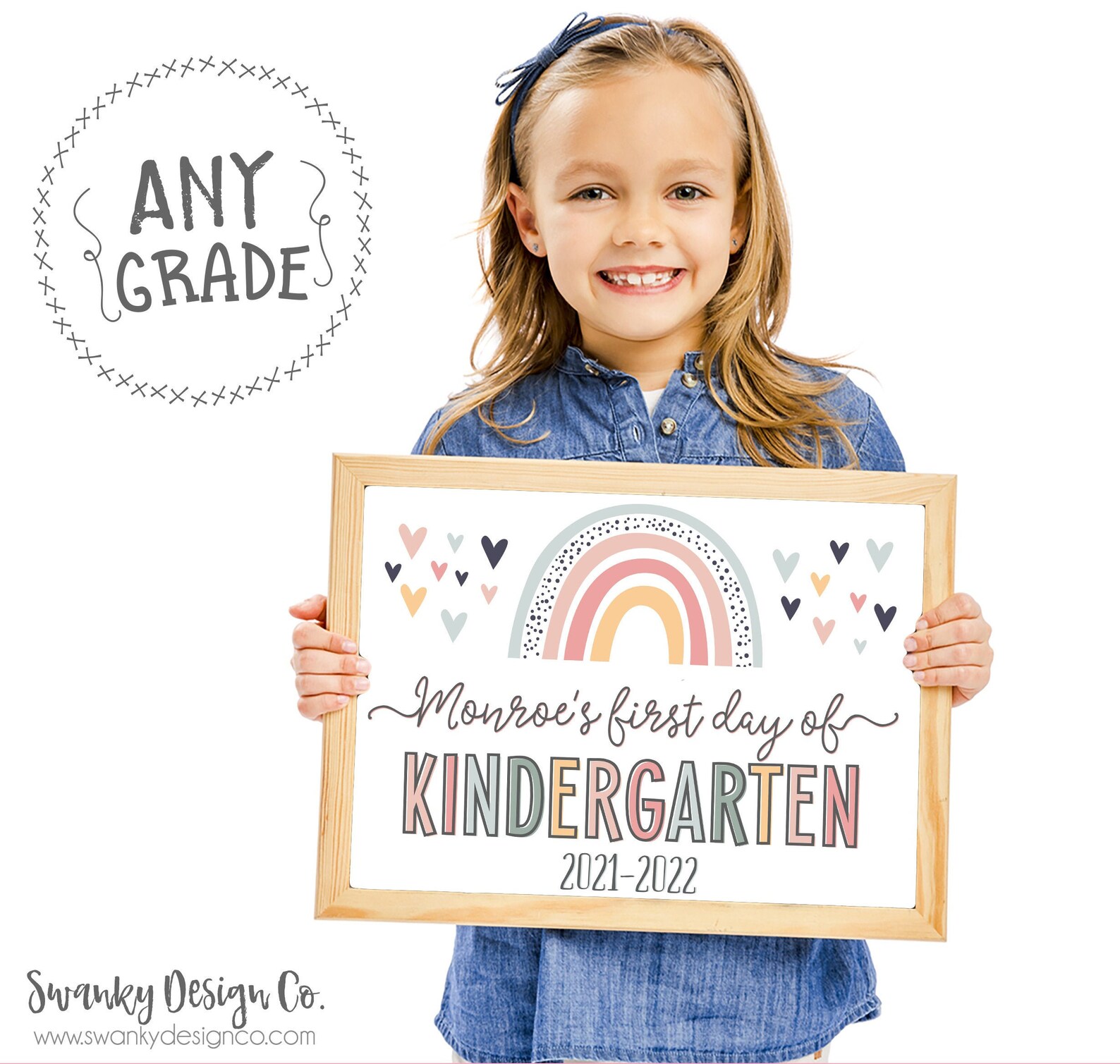 Boho Rainbow First Day of School Sign 1st Day of School Back | Etsy