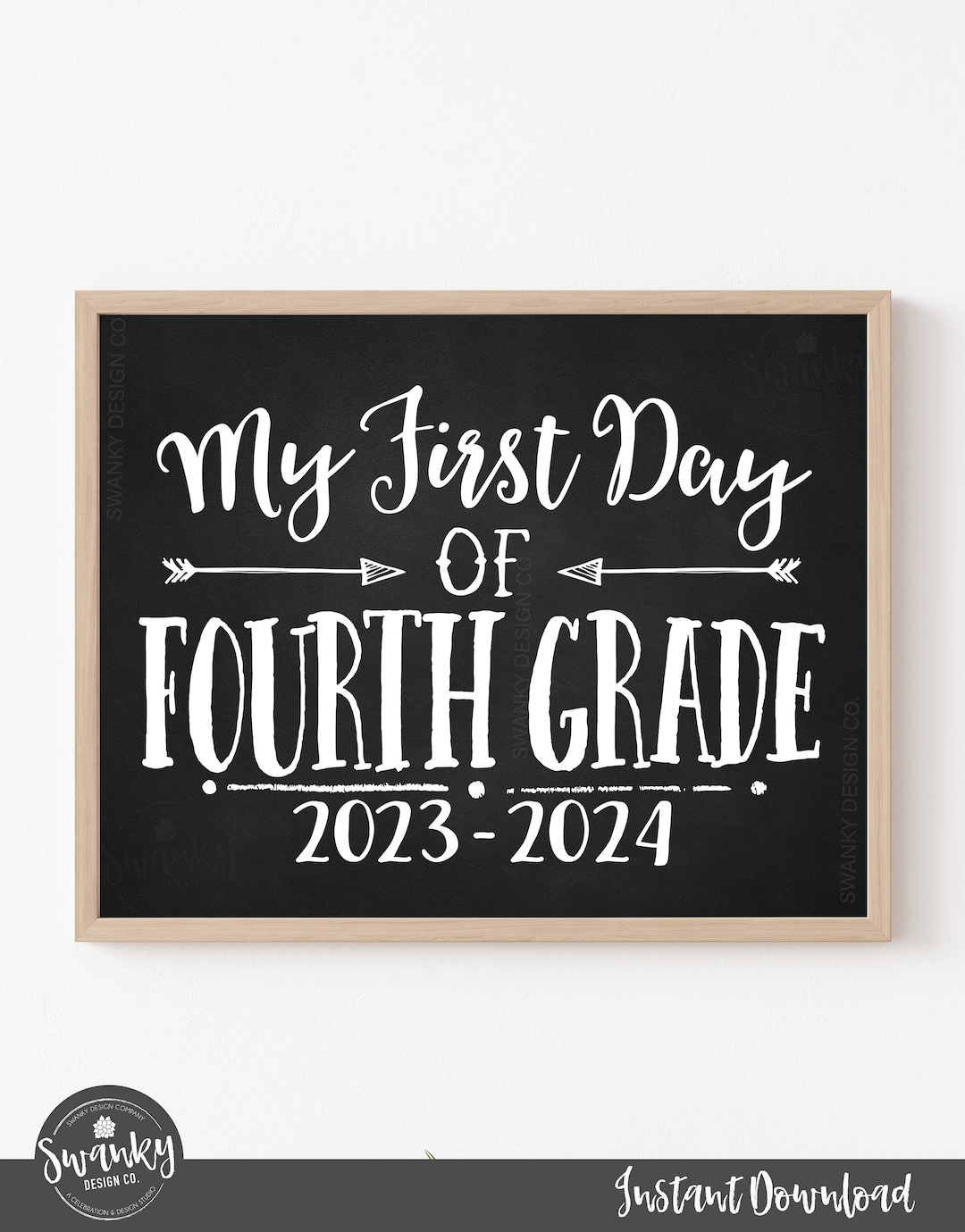 Printable First Day of FOURTH GRADE Sign 1st Day of 4th - Etsy