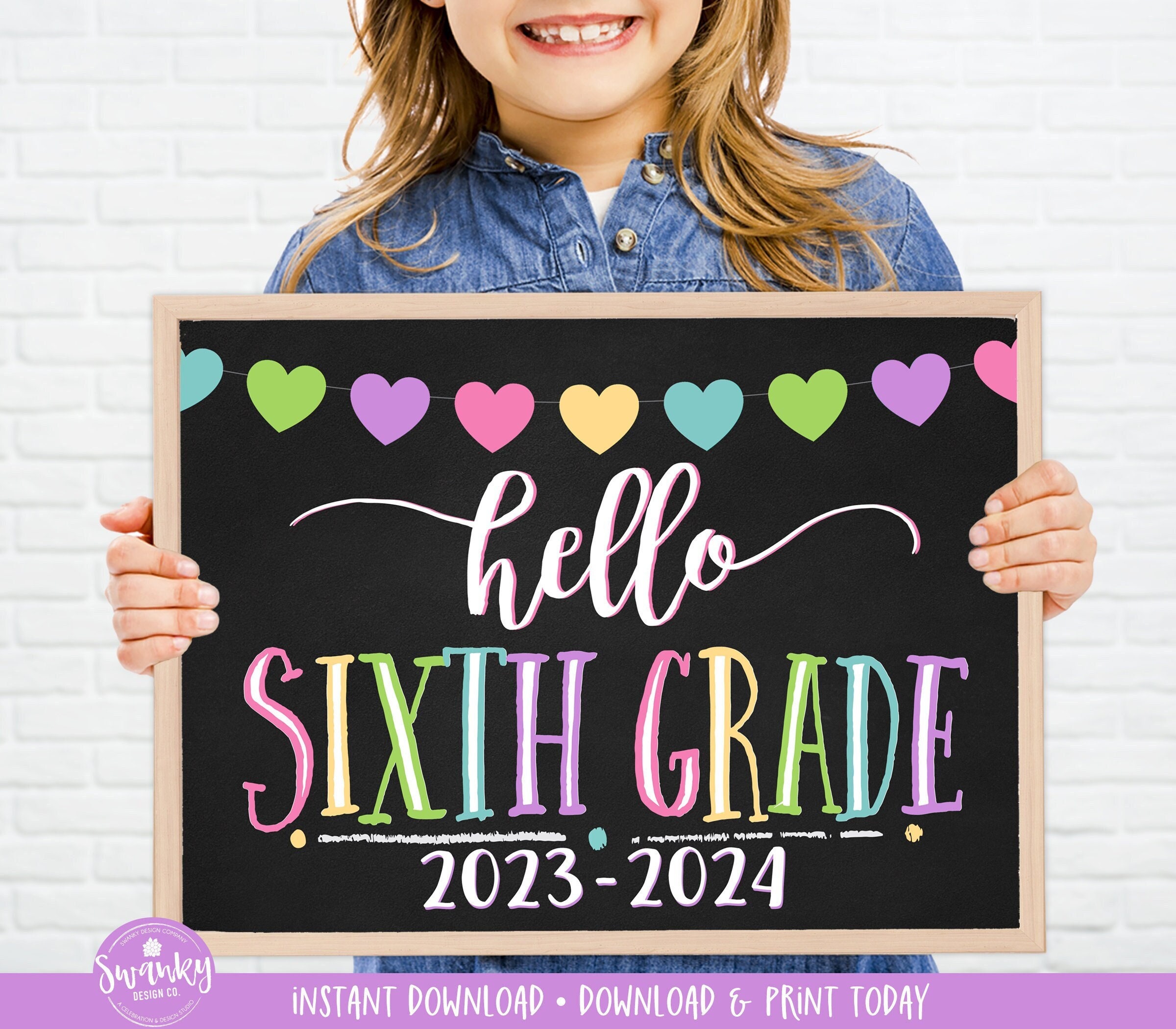 Welcome To 6th Grade Sign