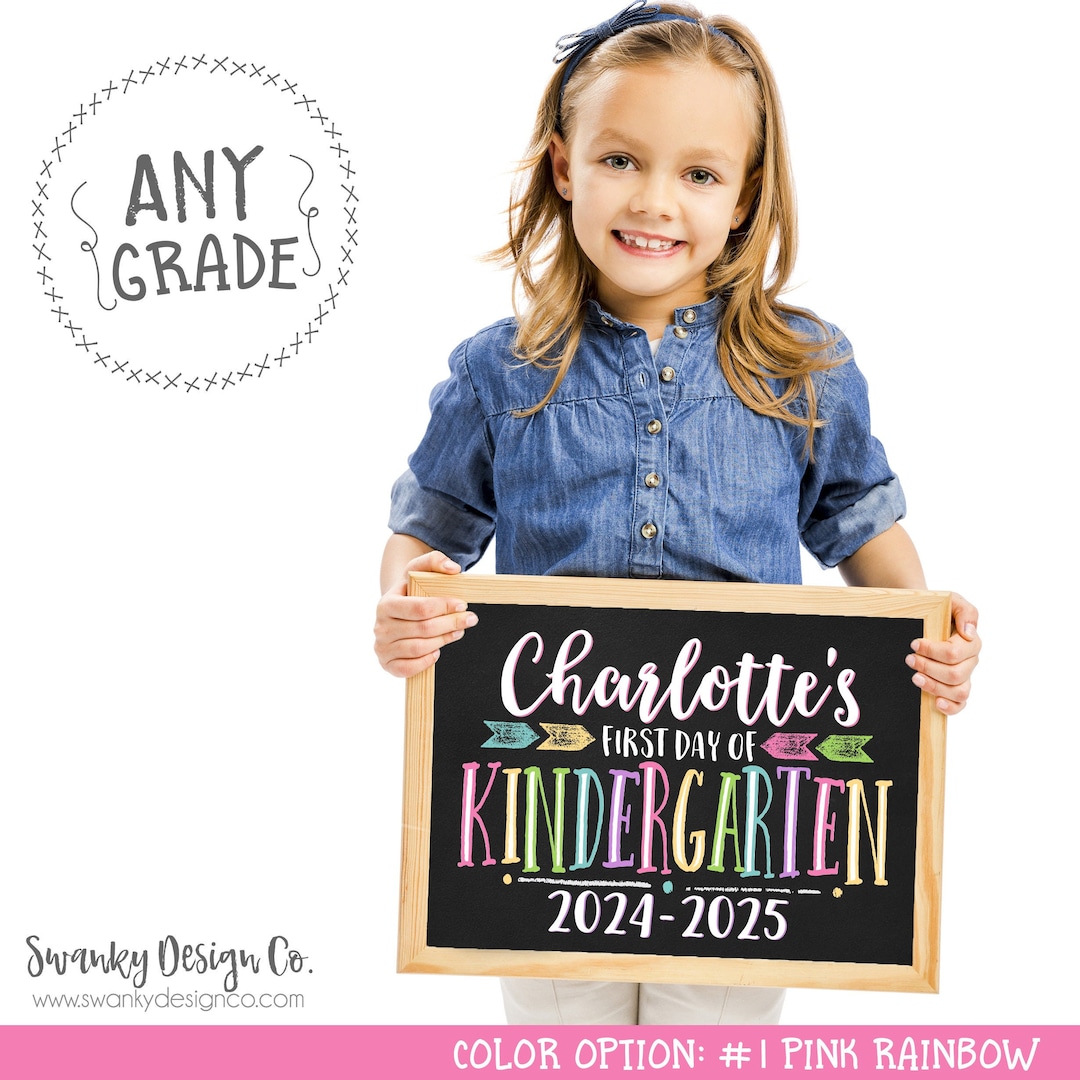 First Day of School Sign, Printable Back to School Sign, First Day of ...