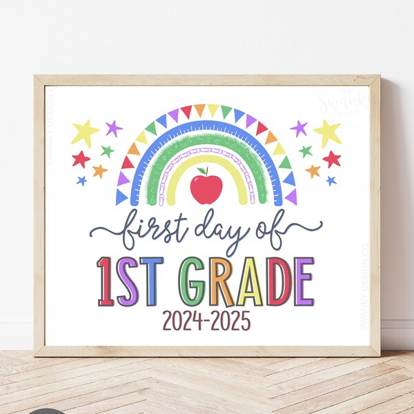 First Day of 1st Grade - Etsy
