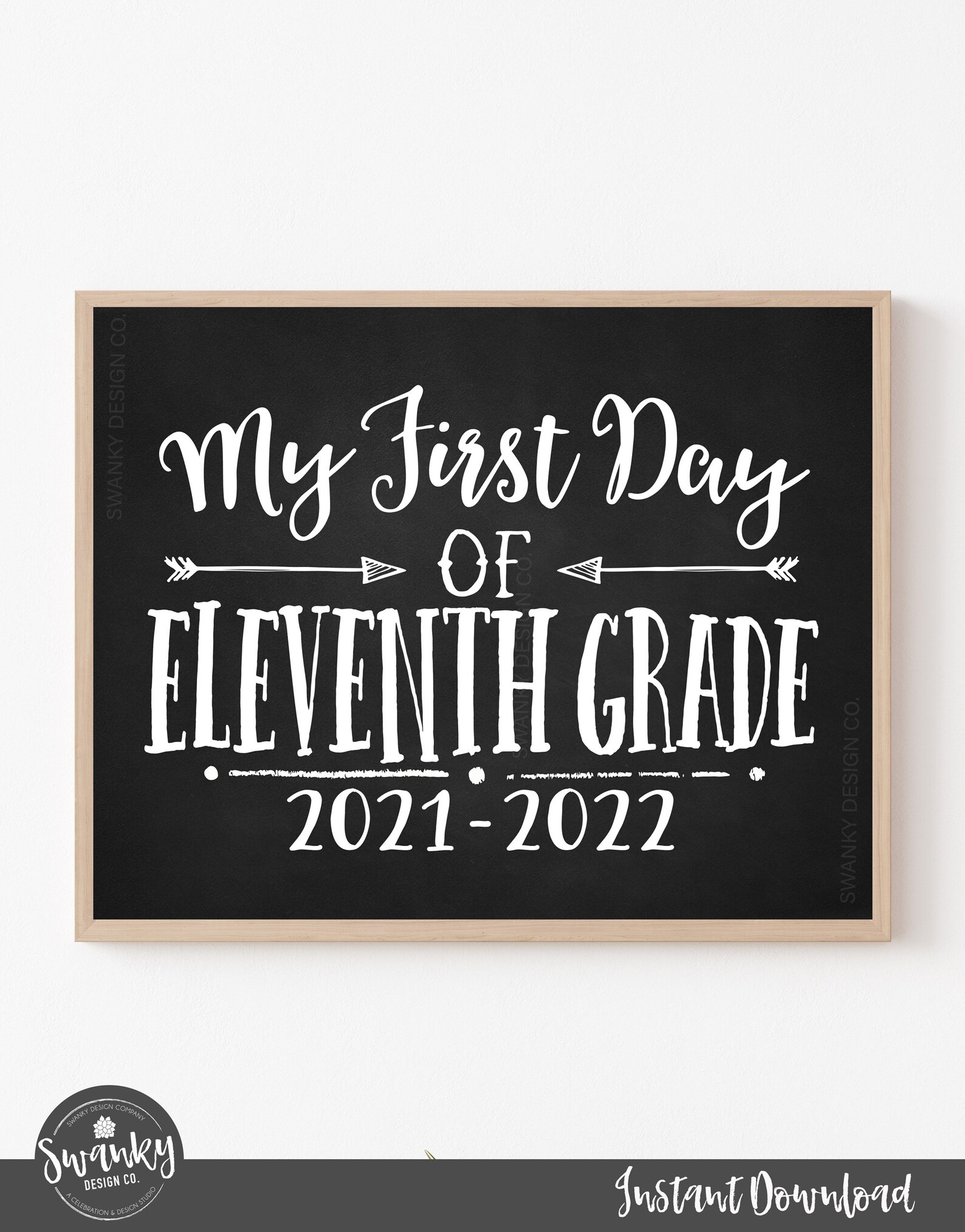 First Day of 11th Grade Sign ELEVENTH GRADE Sign Printable | Etsy