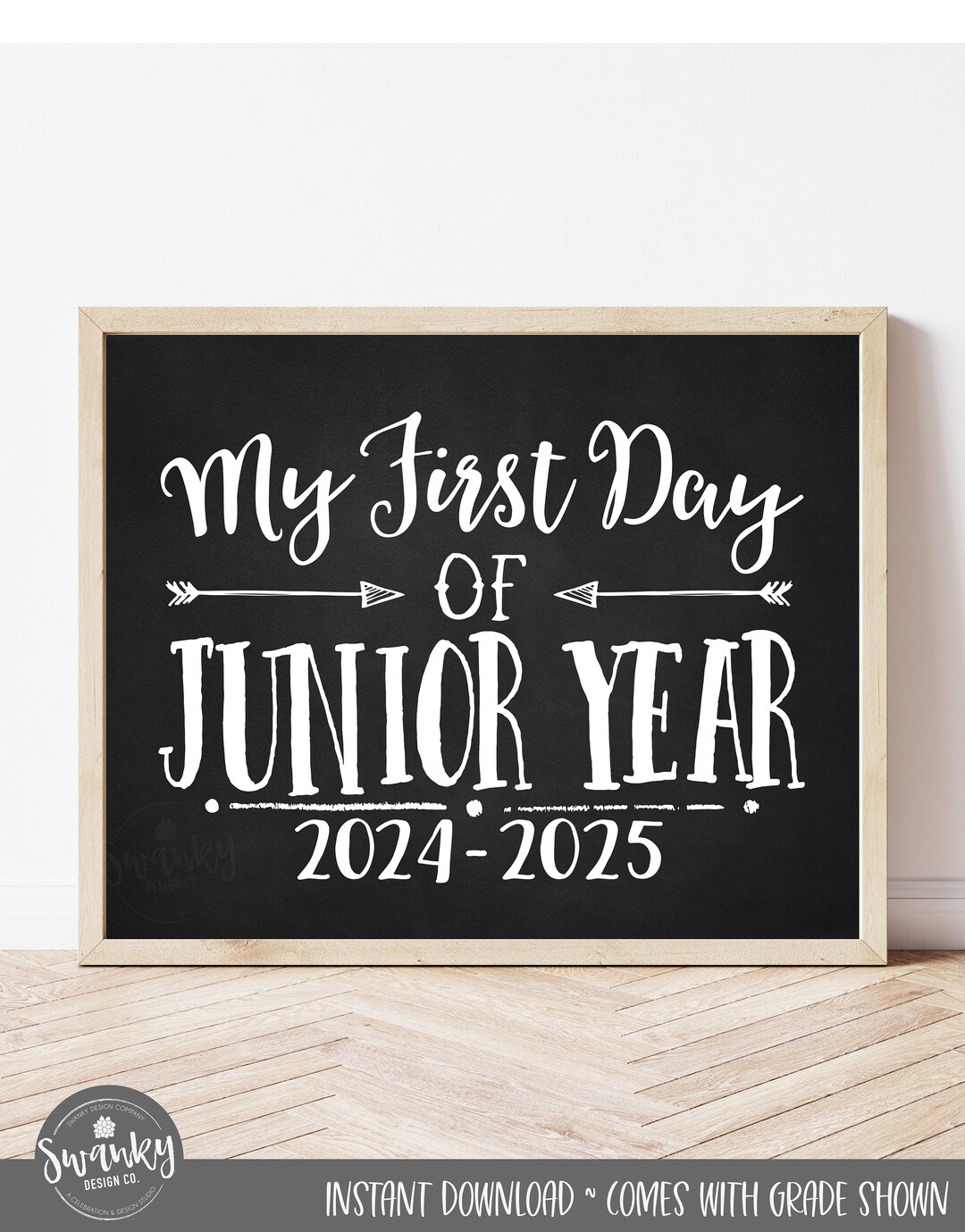 First Day of Junior Year Sign, ELEVENTH Grade Sign Printable, First Day ...