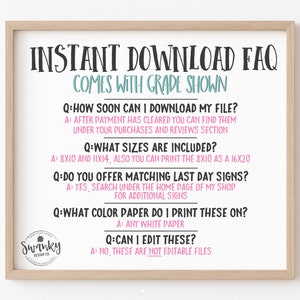 Printable Next Stop Middle School Sign, Last Day of 5th Grade, Last Day ...