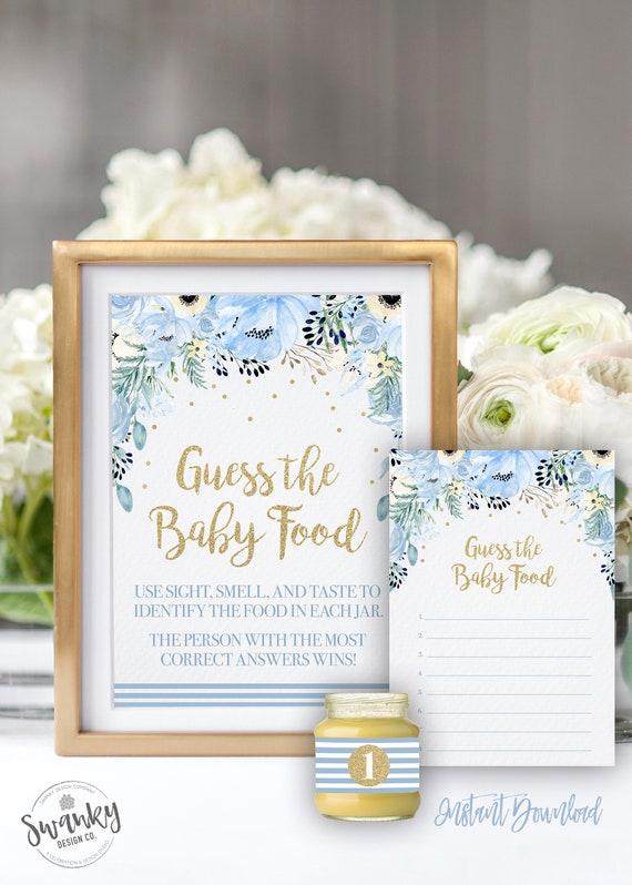 Guess The Baby Food Printable, Baby Food Game, BoyBaby Shower Game ...