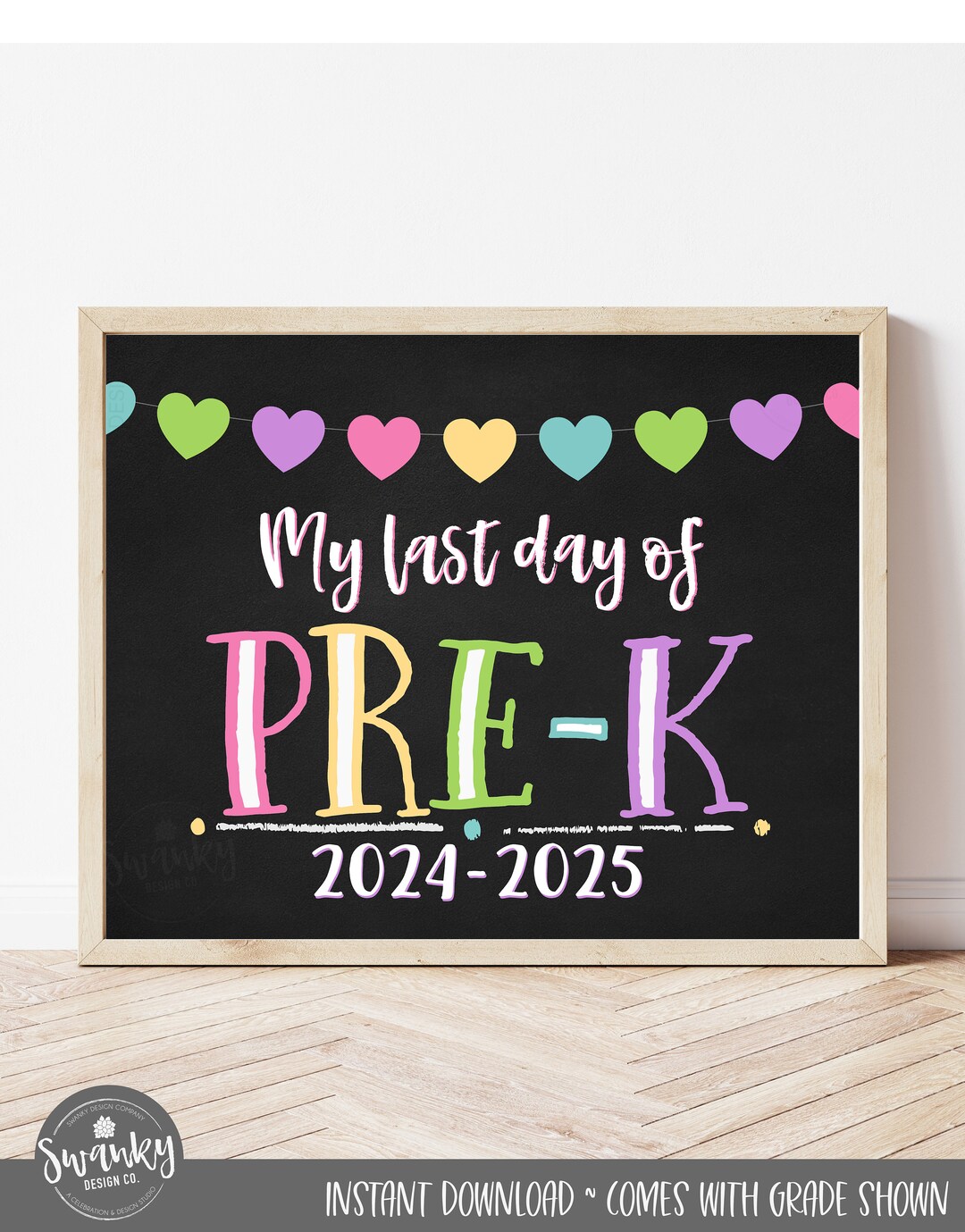 Last Day of Pre-k, Printable Last Day, School Sign, Prek Graduation ...