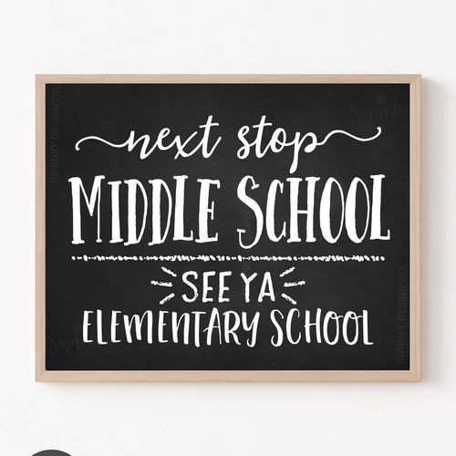 Printable Next Stop High School Sign Last Day of Eighth - Etsy