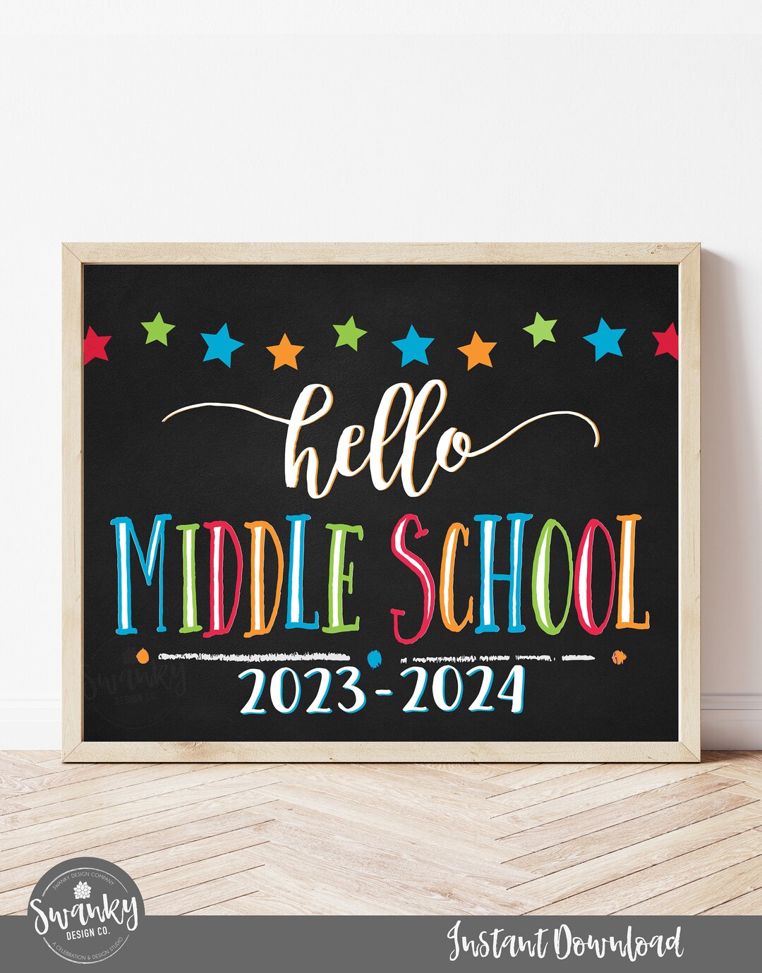 Hello Middle School Sign Printable First Day of Middle - Etsy New Zealand