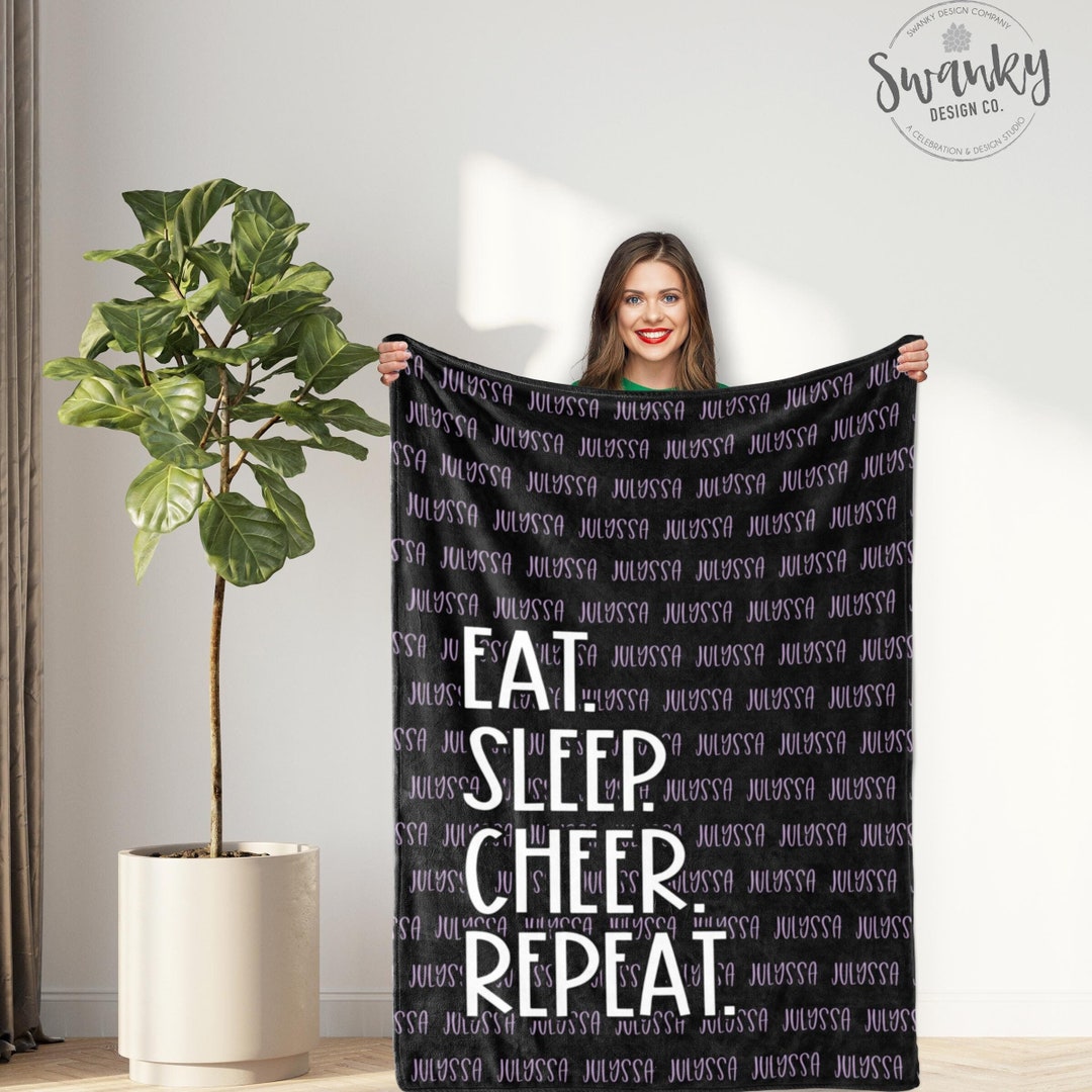 Personalized Cheer Blanket, Custom Cheerleader Blanket, Cheer Room ...