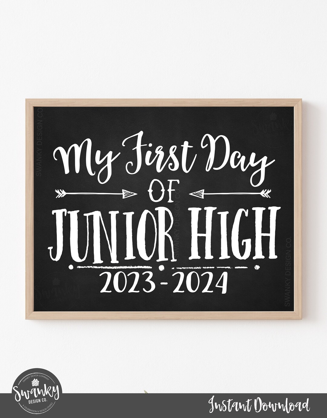 Junior High First Day of School Printable Sign Seventh Grade - Etsy