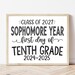 Printable Freshman 9th Grade Sign, First Day of High School Sign, First ...