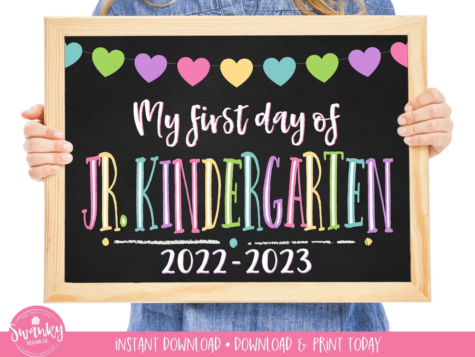 First Day of Junior Kindergarten Sign Printable Jr. - Etsy