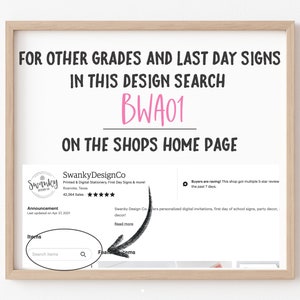 Printable Next Stop High School Sign, Last Day of Eighth Grade, Last ...