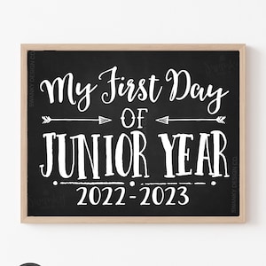 First Day of Junior Year Sign ELEVENTH Grade Sign Printable - Etsy