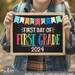 First Day of First Grade Sign Printable, Rainbow First Grade Sign for ...