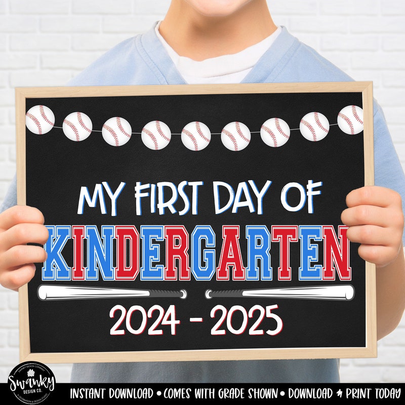 First Day of Kindergarten Sign - Etsy