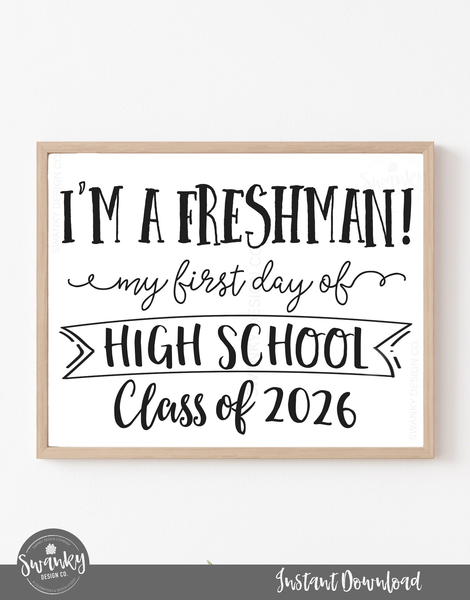 Printable I'm a Freshman Sign First Day of High School - Etsy