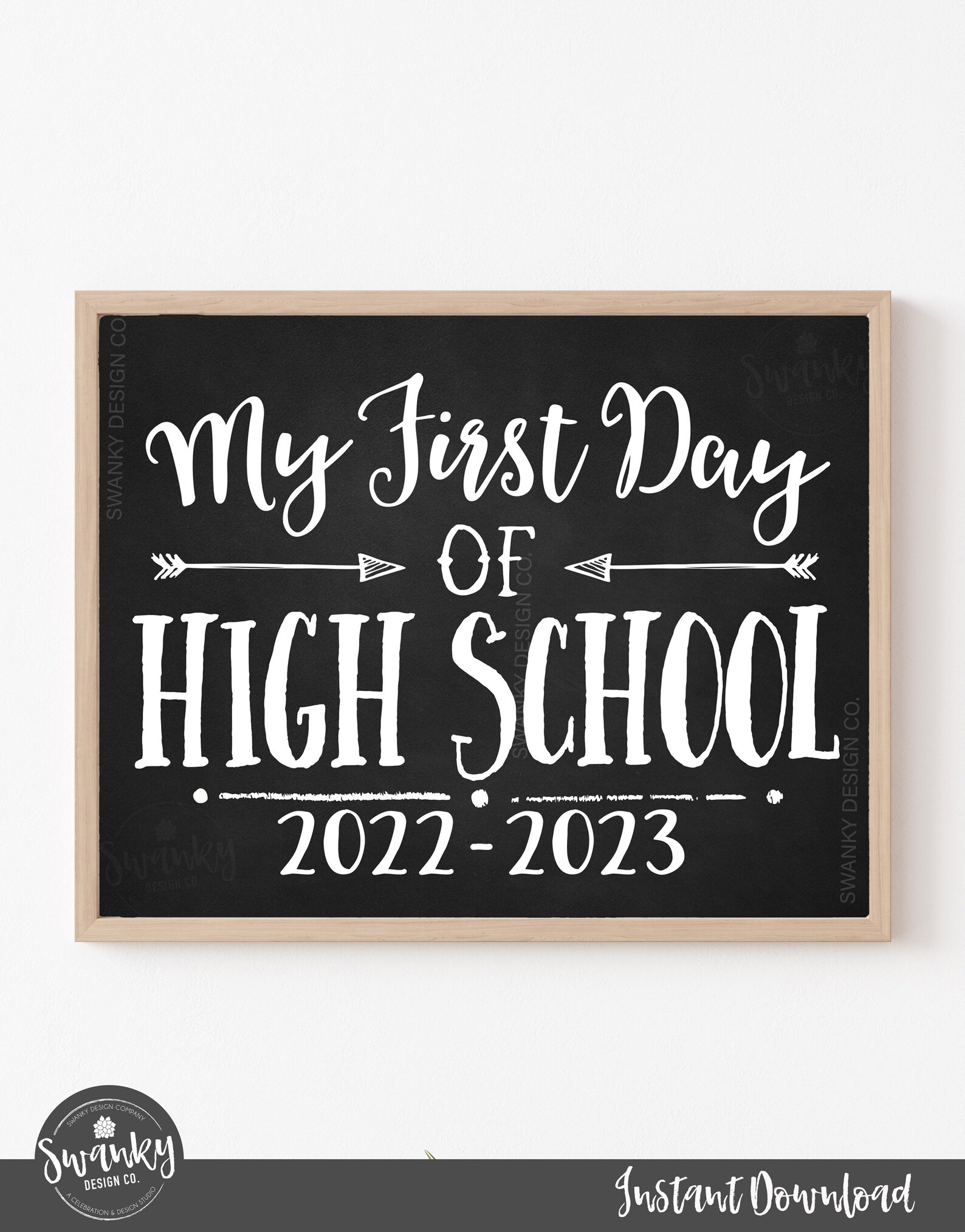 First Day of High School Sign High School Sign Printable - Etsy