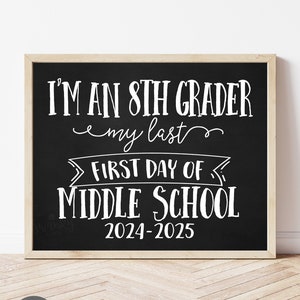 First Day of 8th Grade - Etsy