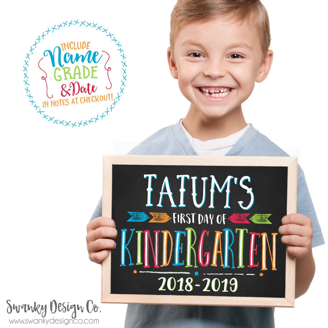 Printable Back To School Sign Boy First Day of School Sign | Etsy