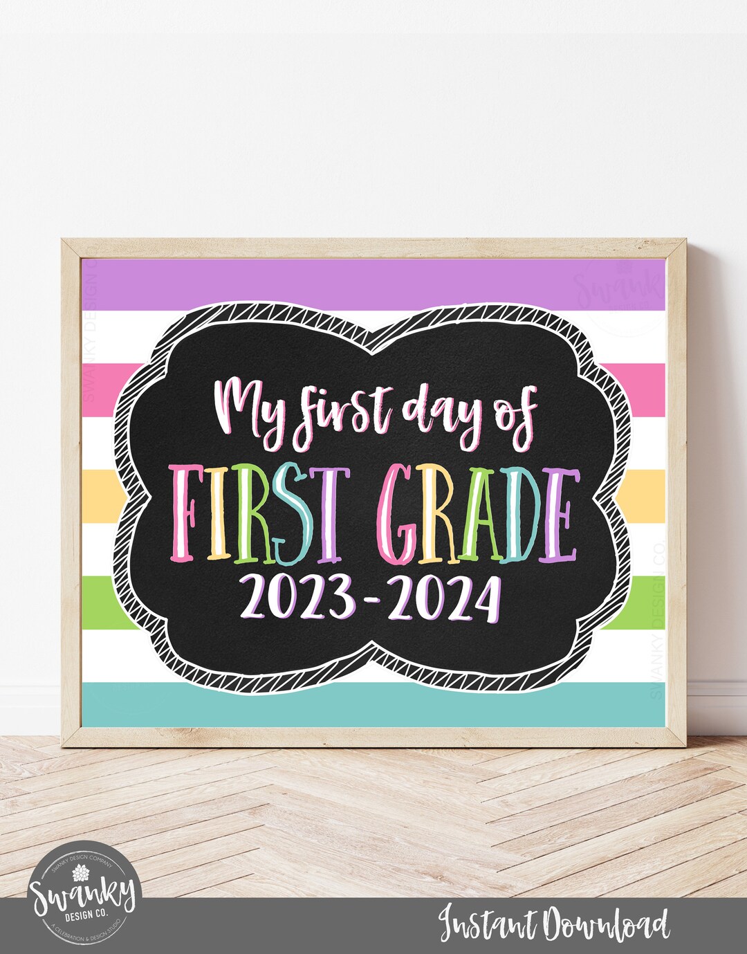 1st Grade School Sign Printable First Day of School Sign - Etsy
