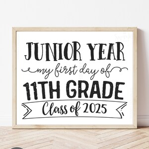 Printable First Day of 11th Grade Sign Eleventh Grade Sign - Etsy
