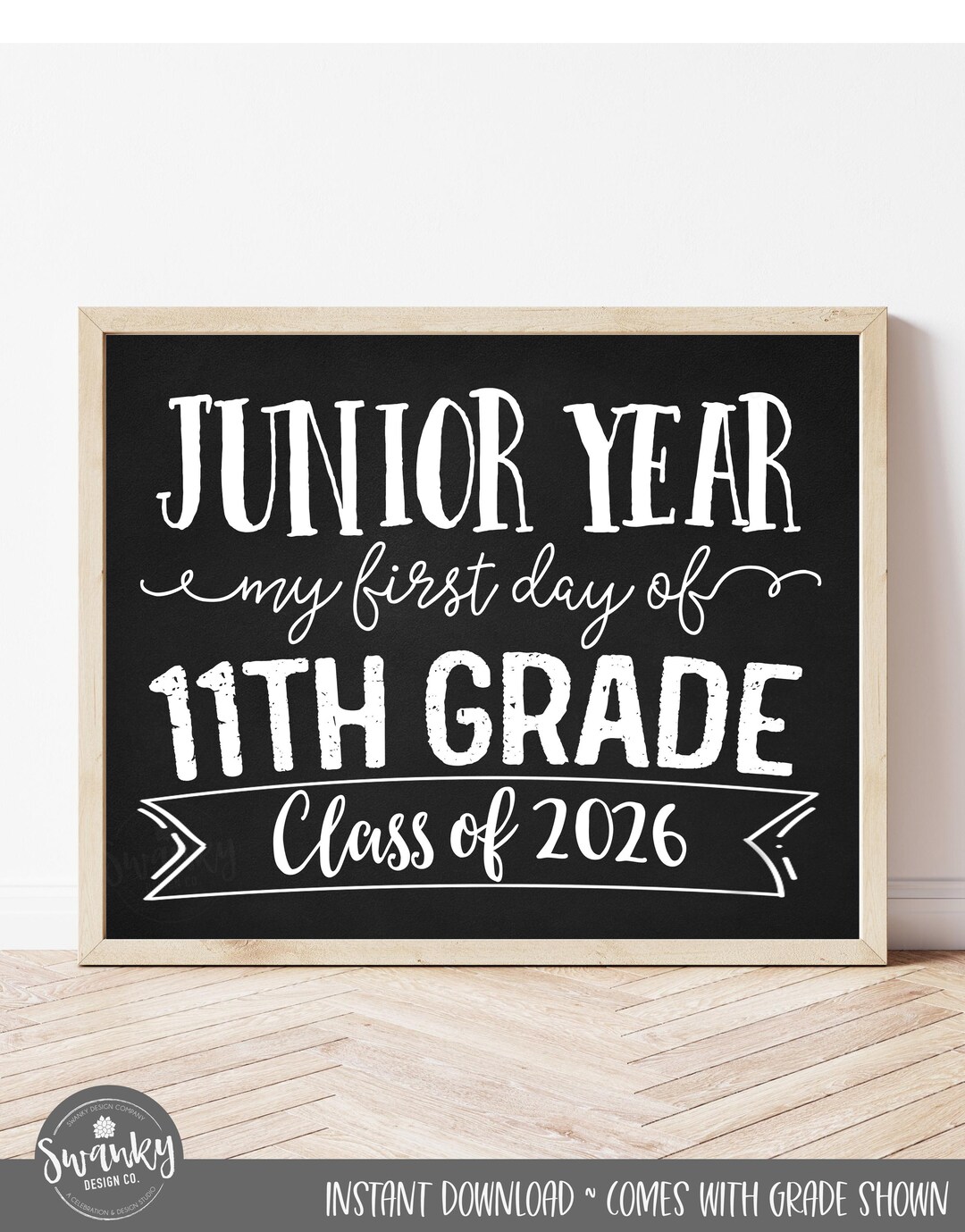 Buy Printable First Day of Junior Year 11th Grade Sign, First Day of ...
