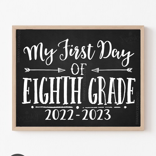 My Last First Day of 8th Grade Sign Eighth Grade Sign - Etsy