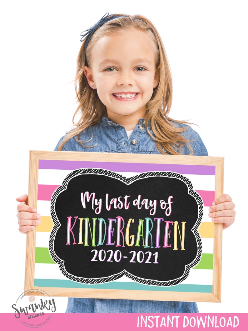 LAST Day of Kindergarten Sign Printable Last Day of School | Etsy